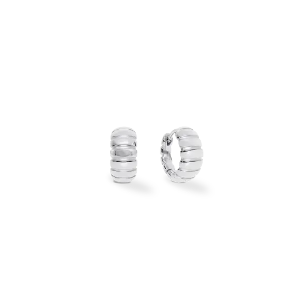 COEUR DE LION Structure Hoop Earrings - Silver