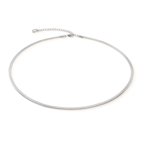 COEUR DE LION Flat Snake Chain Necklace - Silver