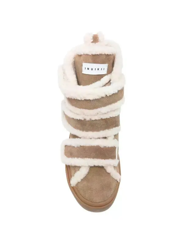 Inuikii Shearling Touch-strap Ankle Boots