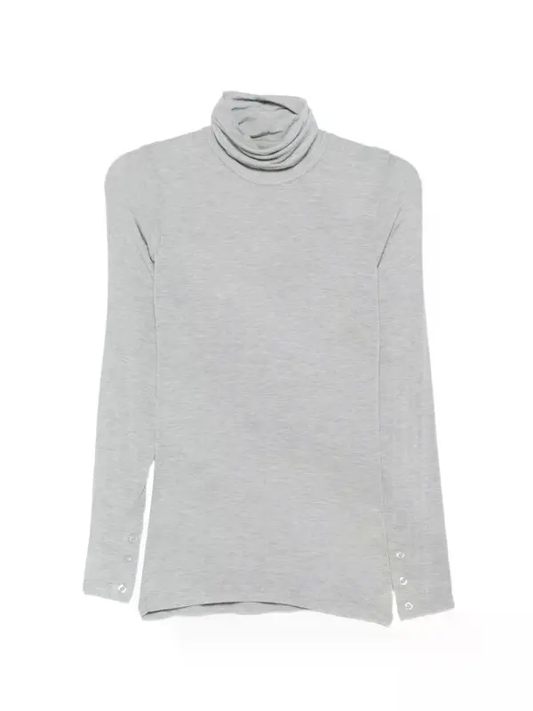 SOLOTRE Button-cuff Roll-neck Sweater