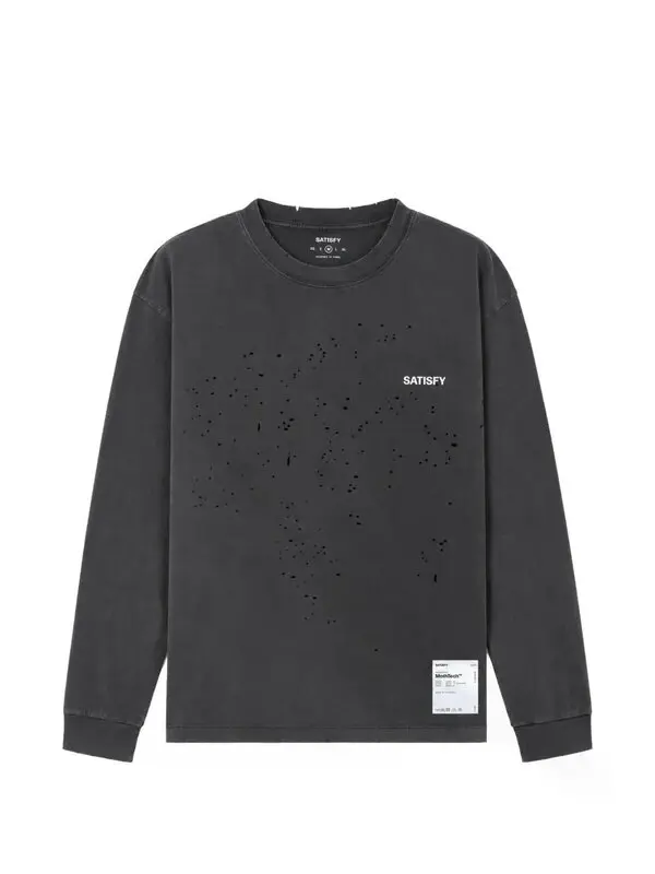 Satisfy Mothtech Distressed Long-sleeve T-shirt - Grey