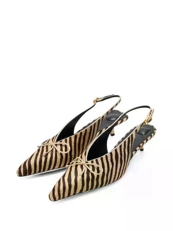 Jacquemus Zebra-print Bow-detail Pumps
