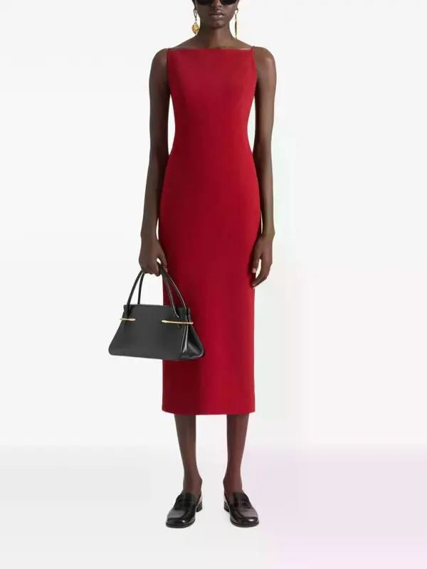 Givenchy Sliced Midi Dress In Crepe Cady