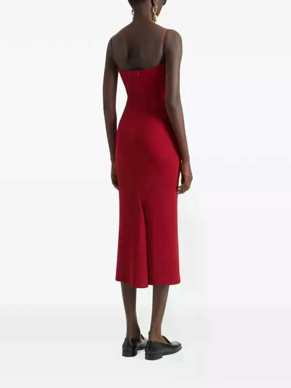 Givenchy Sliced Midi Dress In Crepe Cady