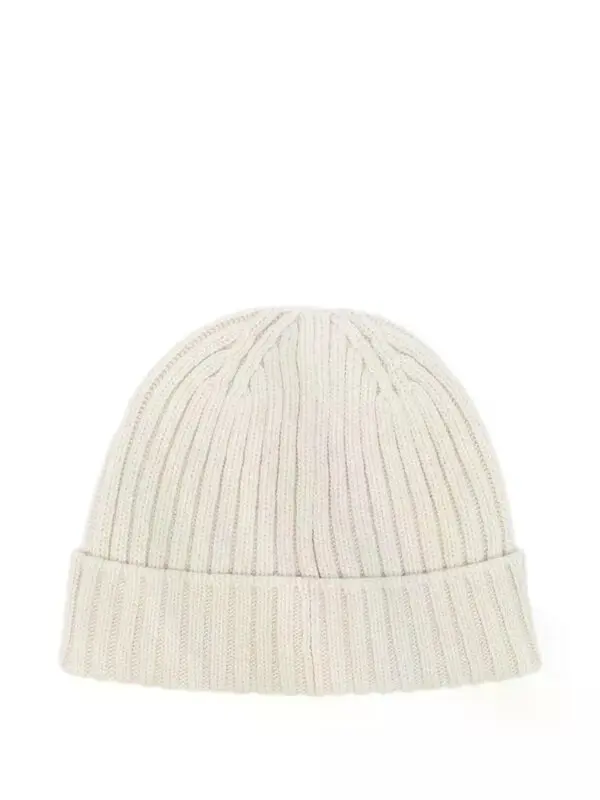 Belstaff Ribbed-knit Phoenix Patch Beanie Hat - Grey