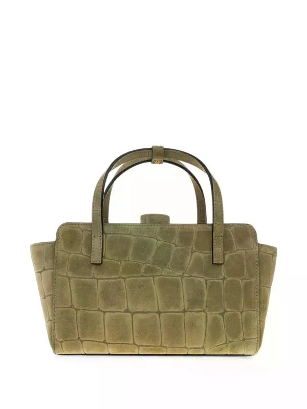 HIDESINS Small Flap Crocodile-effect Leather Tote Bag