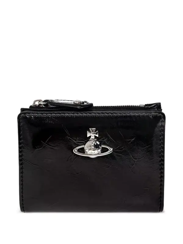 VIVIENNE WESTWOOD Orb-plaque Leather Wallet - Black