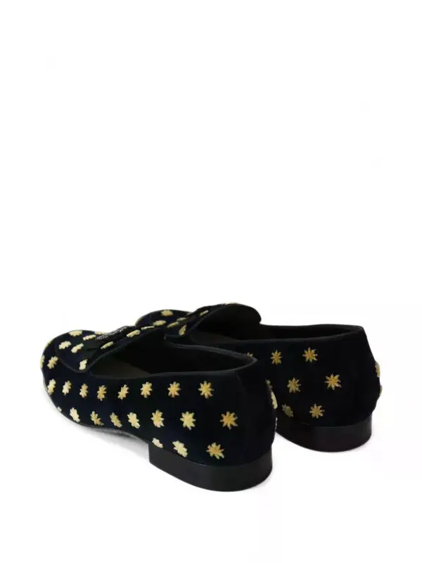 Dolce & Gabbana Star-embroidered Crown-embellished Loafers