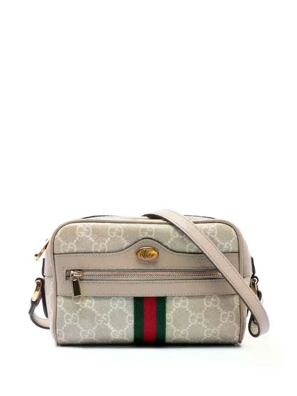 Gucci 2016-2026 Mini Gg Supreme Web Ophidia Crossbody Bag