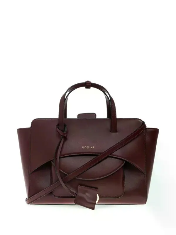 HIDESINS Medium Flap Leather Tote Bag - Red