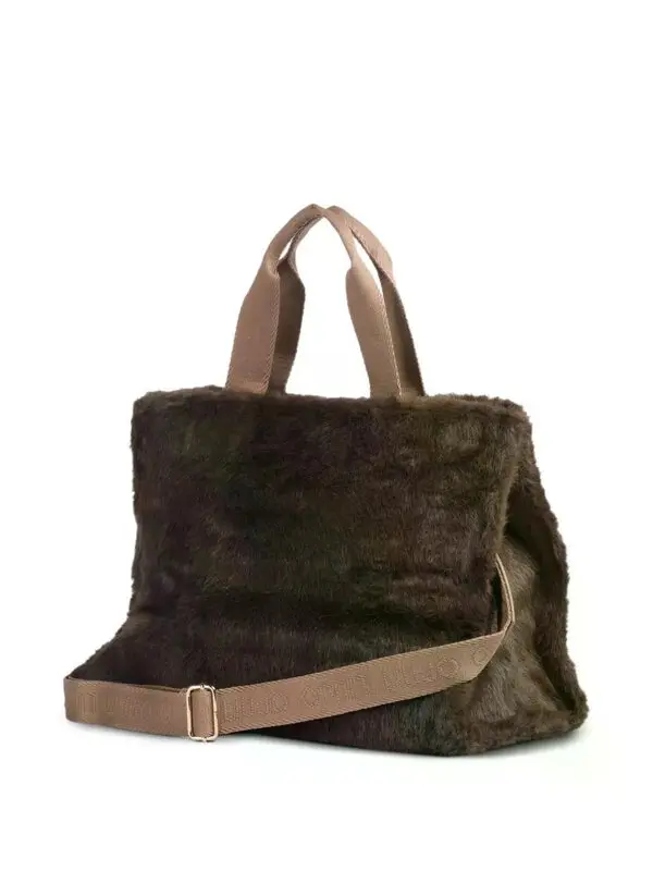 Liu Jo Faux-fur Logo-lettering Tote Bag