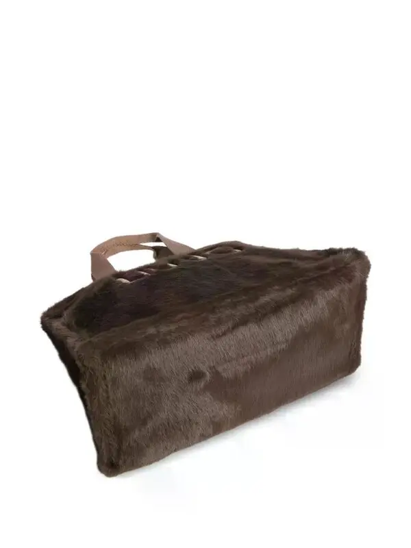Liu Jo Faux-fur Logo-lettering Tote Bag