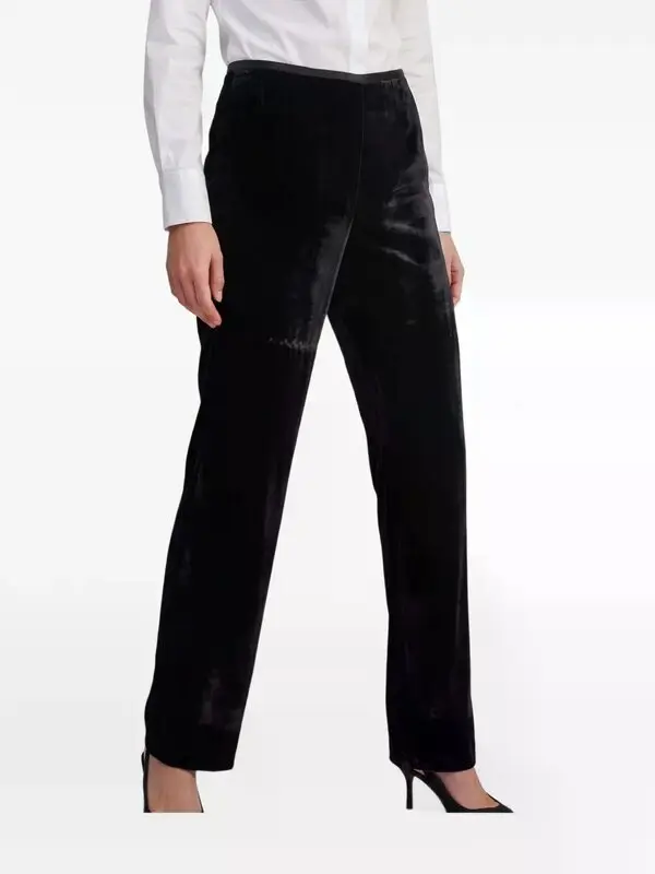 Giorgio Armani Velvet Straight-leg Trousers