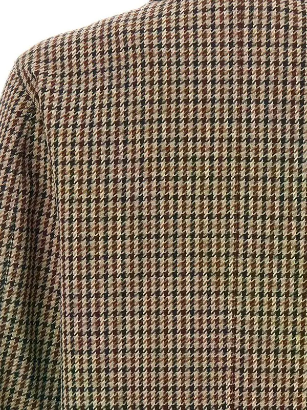 BOSS Relaxed-fit Wool-blend Jacket With Vichy Check - Brown