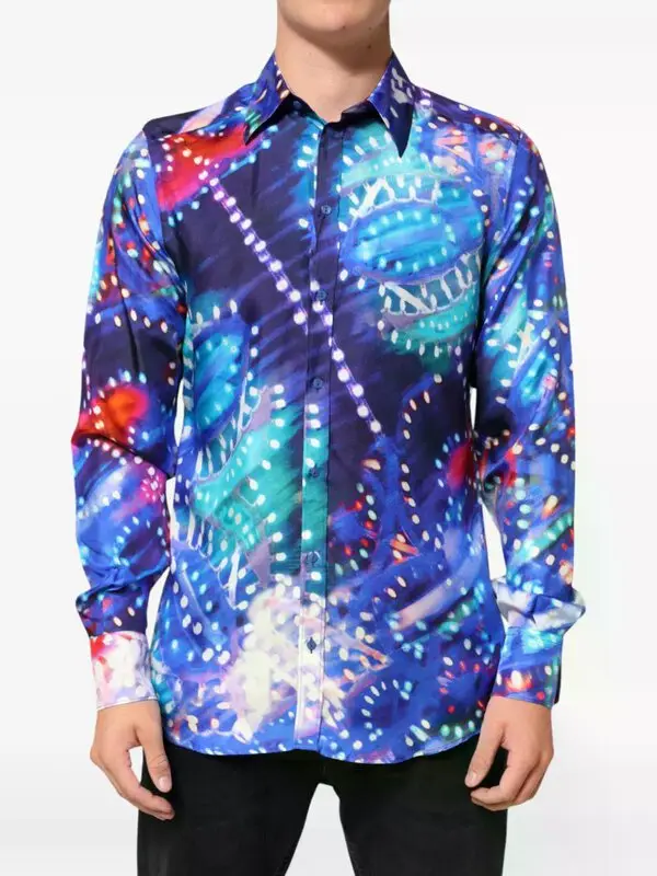 Dolce & Gabbana Luminarie Martini Shirt - Blue