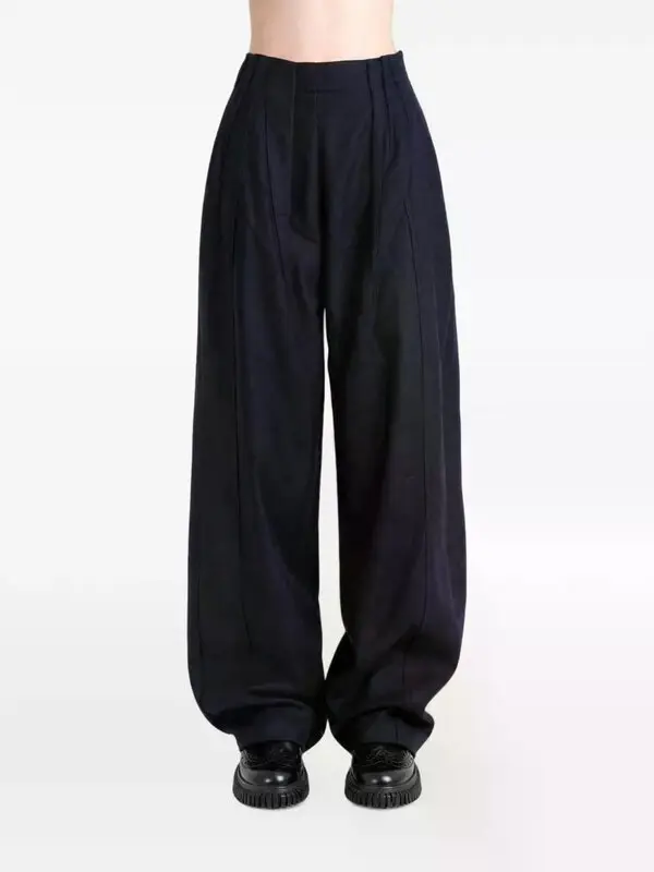 JULIE KEGELS Pleated Wide-leg Trousers