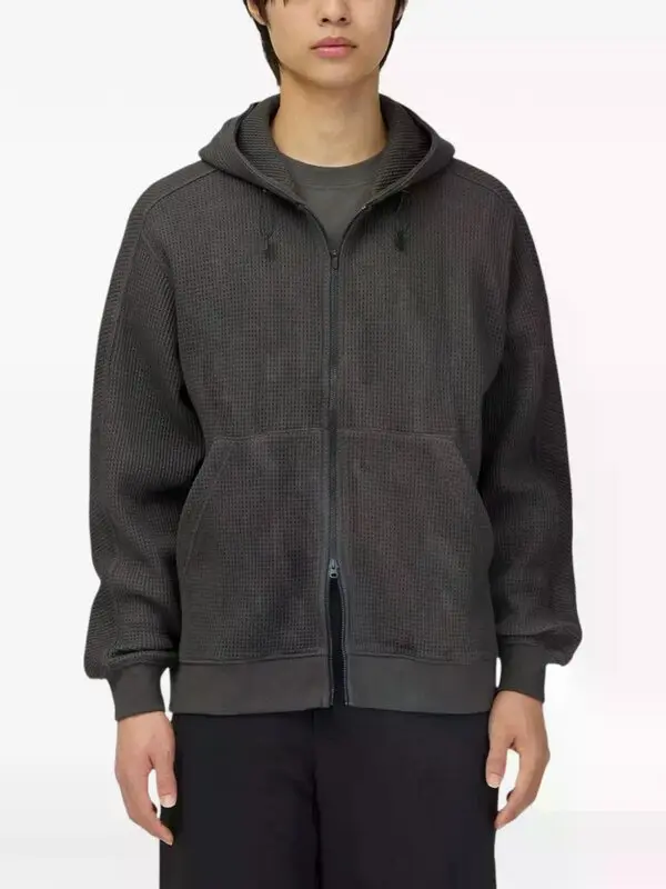SNOW PEAK Waffle-knit Zip-up Hoodie