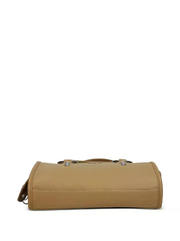 Lacoste Celys Stud-embellished Logo-debossed Shoulder Bag - Neutrals