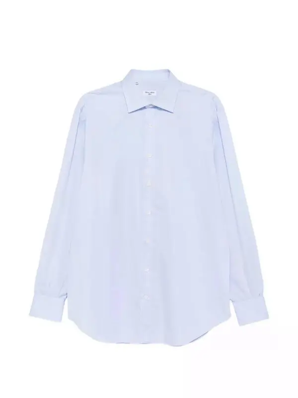 Cesare Attolini Spread-collar Button-up Shirt - Blue