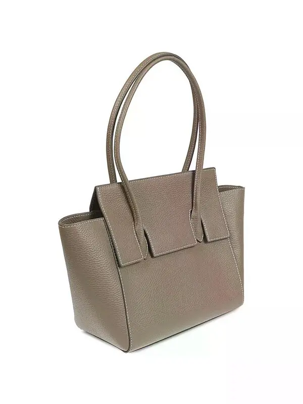 ROUNN Felice Grain Leather Tote Bag - Neutrals