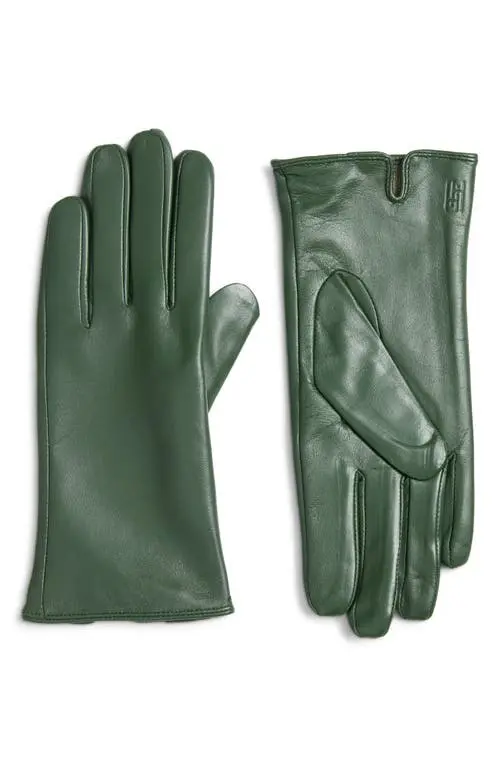 HIGH HEEL JUNGLE Sloane Vented Cuff Cashmere Lined Leather Gloves - Deep Olive