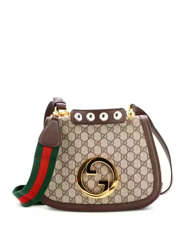 Gucci Blondie Nm Top Handle Bag Gg Coated Canvas Medium Satchel - Brown