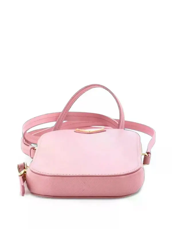 Prada Zip Phone Holder Saffiano Leather Crossbody Bag