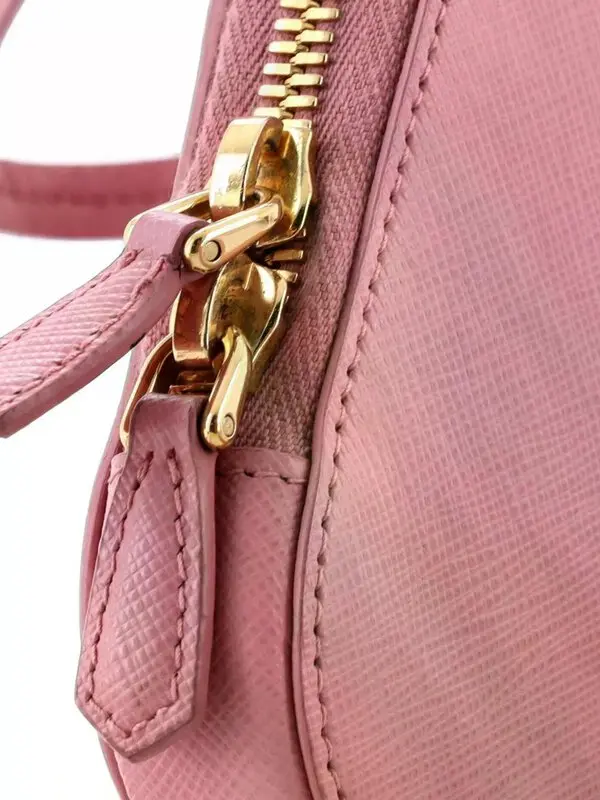 Prada Zip Phone Holder Saffiano Leather Crossbody Bag