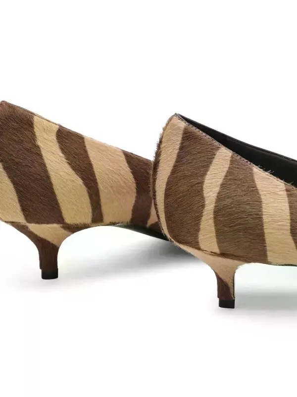 JIMMY CHOO Amelia Zebra-print Pumps - Neutrals