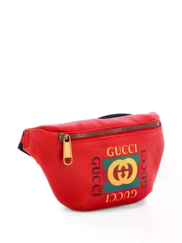 Gucci Logo Printed Leather Small Belt Bag