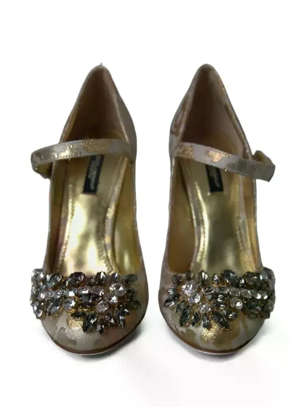 Dolce & Gabbana Crystal-embellished Jacquard Pumps