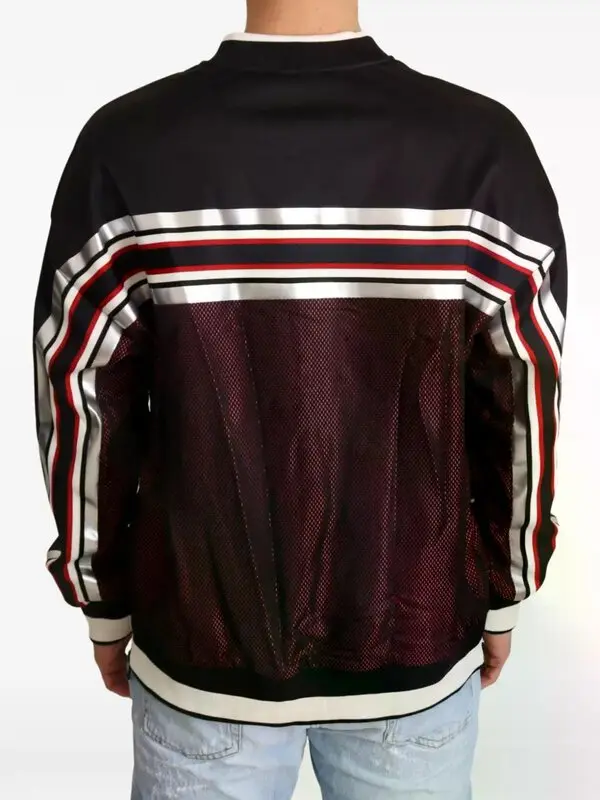 Dolce & Gabbana Mesh-panelled Striped Sweatshirt
