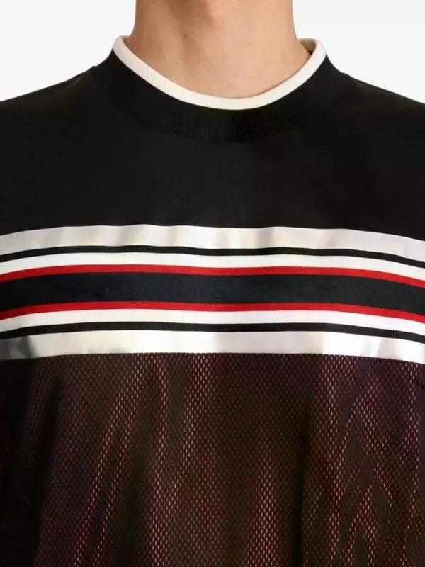 Dolce & Gabbana Mesh-panelled Striped Sweatshirt