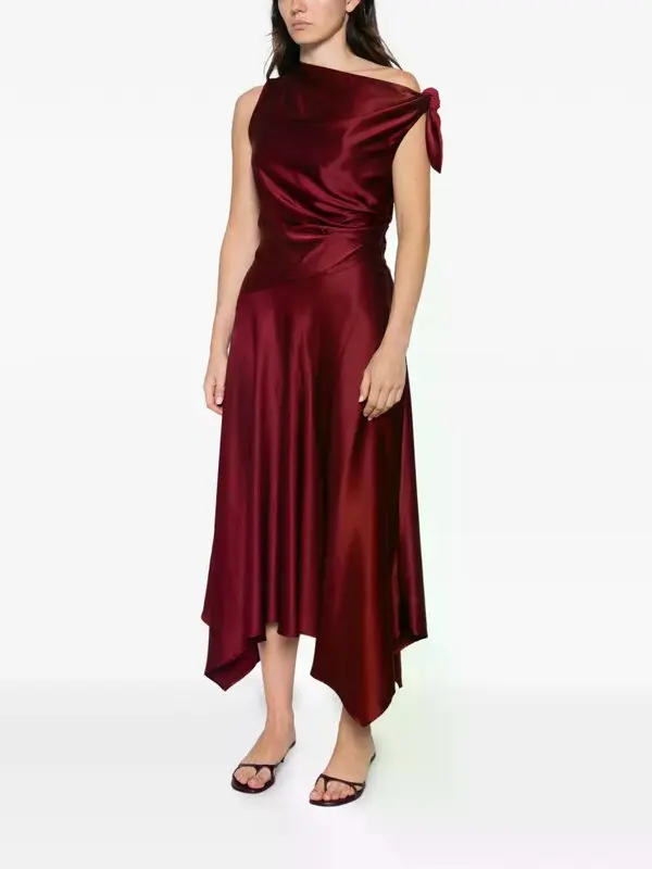 Staud Portia Midi Dress - Red