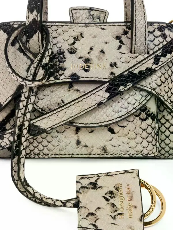 HIDESINS Xs Flap Snakeskin-effect Tote Bag