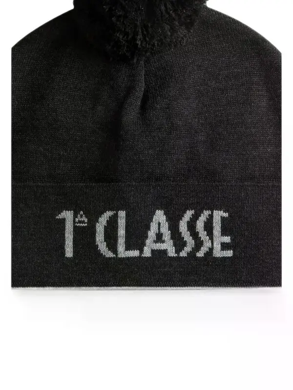 ALVIERO MARTINI 1° CLASSE Pom-pom Intarsia-logo Beanie Hat