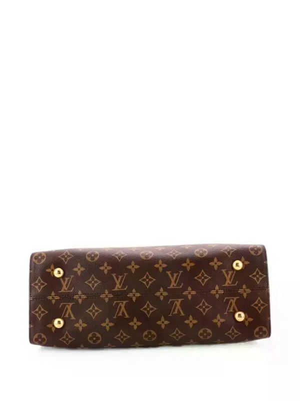 LOUIS VUITTON Tuileries Handbag Monogram Canvas With Leather Satchel - Red