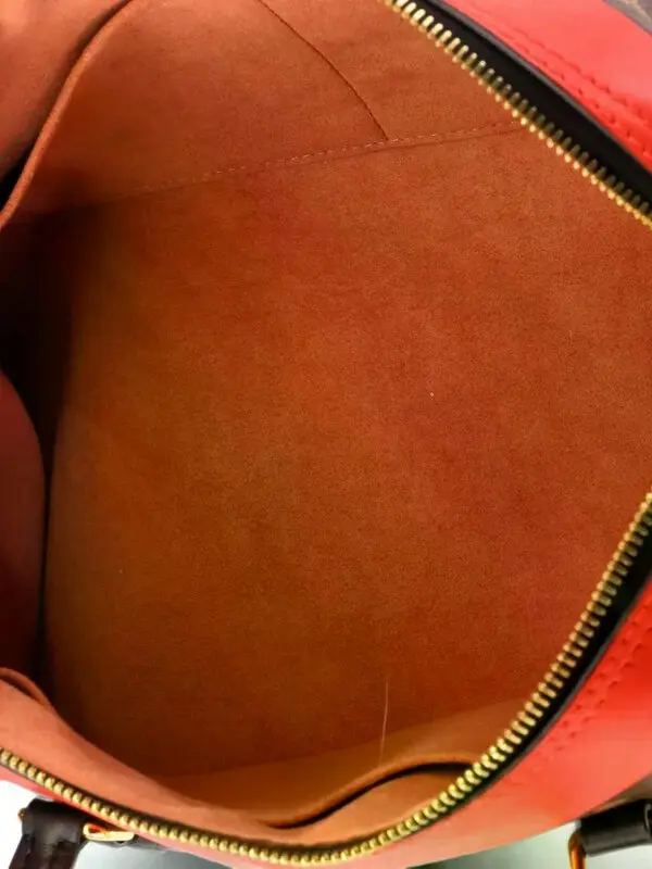 LOUIS VUITTON Tuileries Handbag Monogram Canvas With Leather Satchel - Red