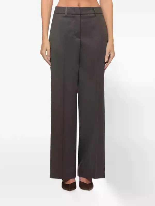 Peserico Pressed-crease Wide-leg Trousers