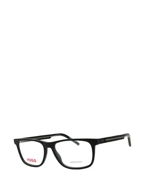 Hugo Rectangle-frame Glasses - Black