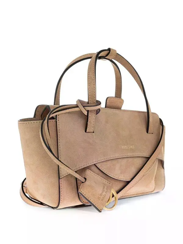 HIDESINS Flap Small Suede Tote Bag