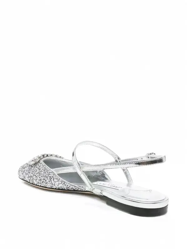 JIMMY CHOO Belinda Glitter-effect Sandals