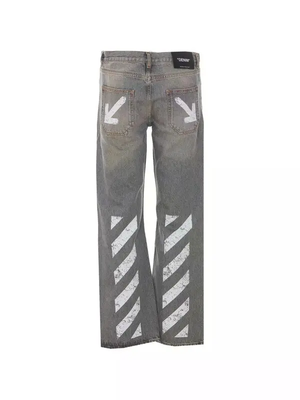 Off-White Arrows Diag-stripe Jeans - Grey