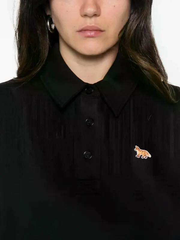 Maison Kitsuné Fox-patch Polo-collar Sweater