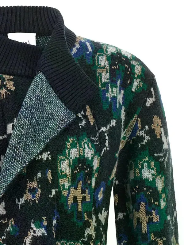 NUDE Peplos Jacquard-knit Cardigan