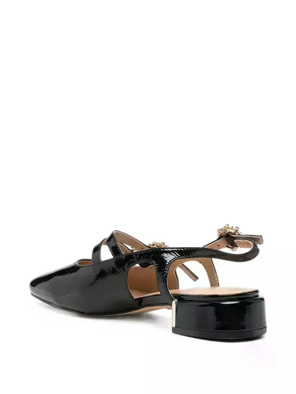 ALMA EN PENA Crystal-embellished Patent Leather Pumps