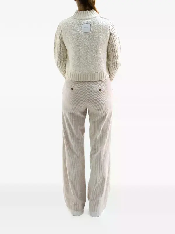 Barbour Fleece-panelled Ribbed-knit Jacket