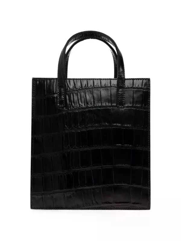 HIDESINS S Pocket Crocodile-effect Leather Tote Bag