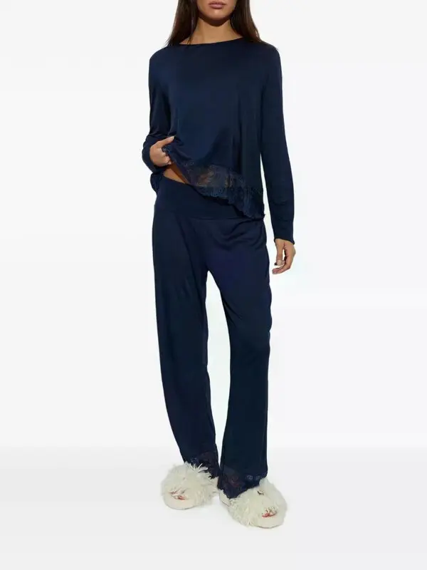 Hanro Azelia Lace-trim Pajamas