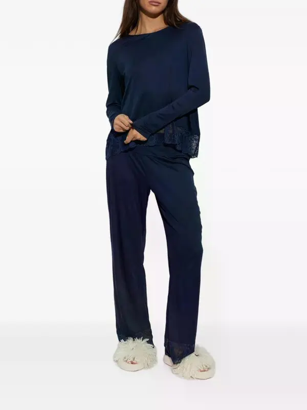 Hanro Azelia Lace-trim Pajamas